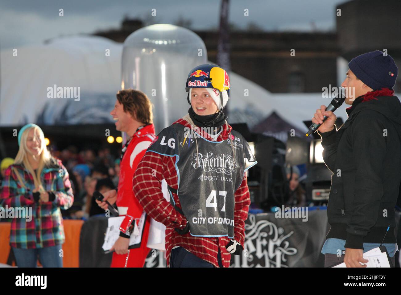UK Sport - Jamie Nicholls of the Red Bull team competing in the LG ...