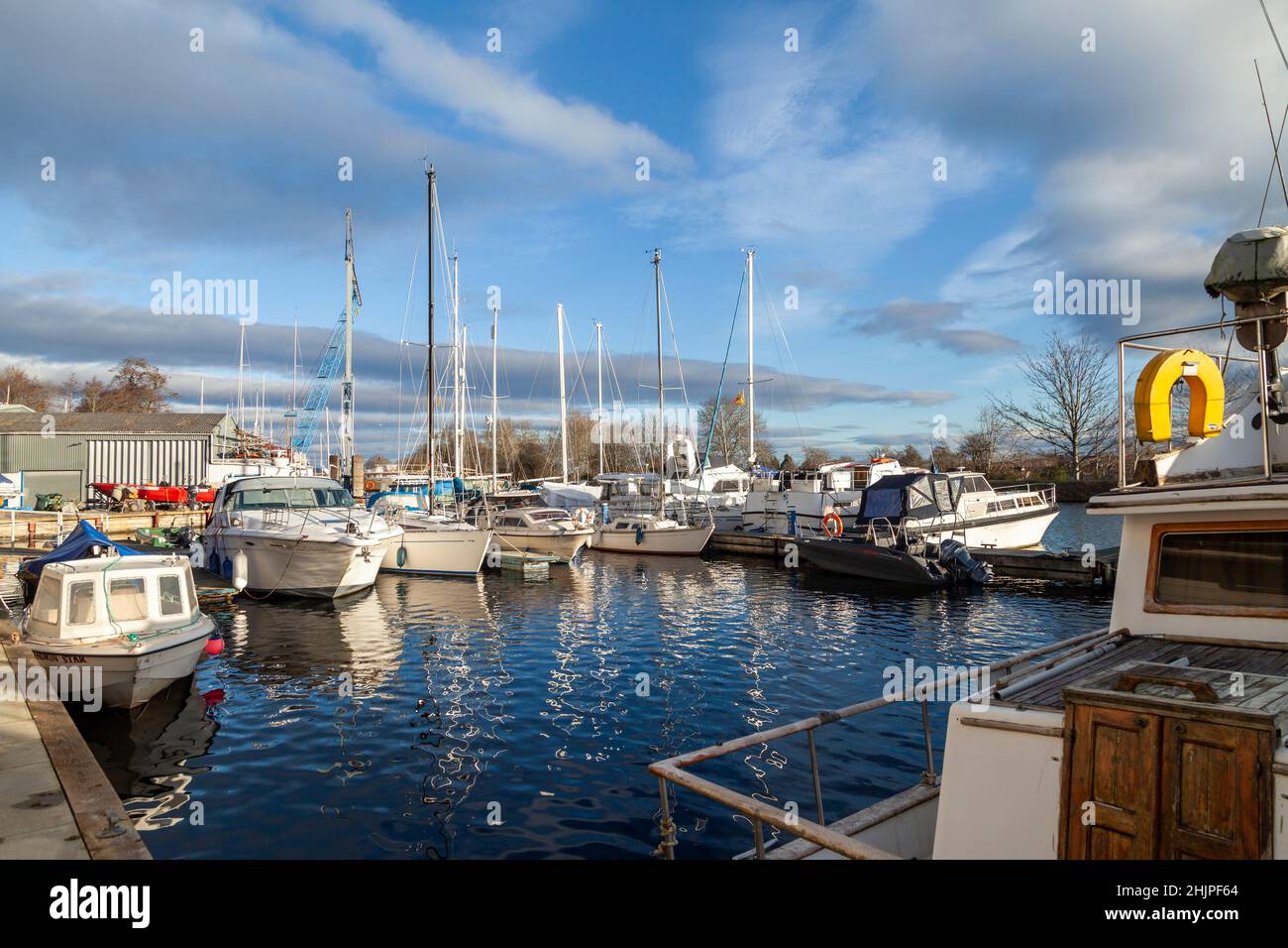 Caley Marina on the Caledonian Canal Stock Photo - Alamy