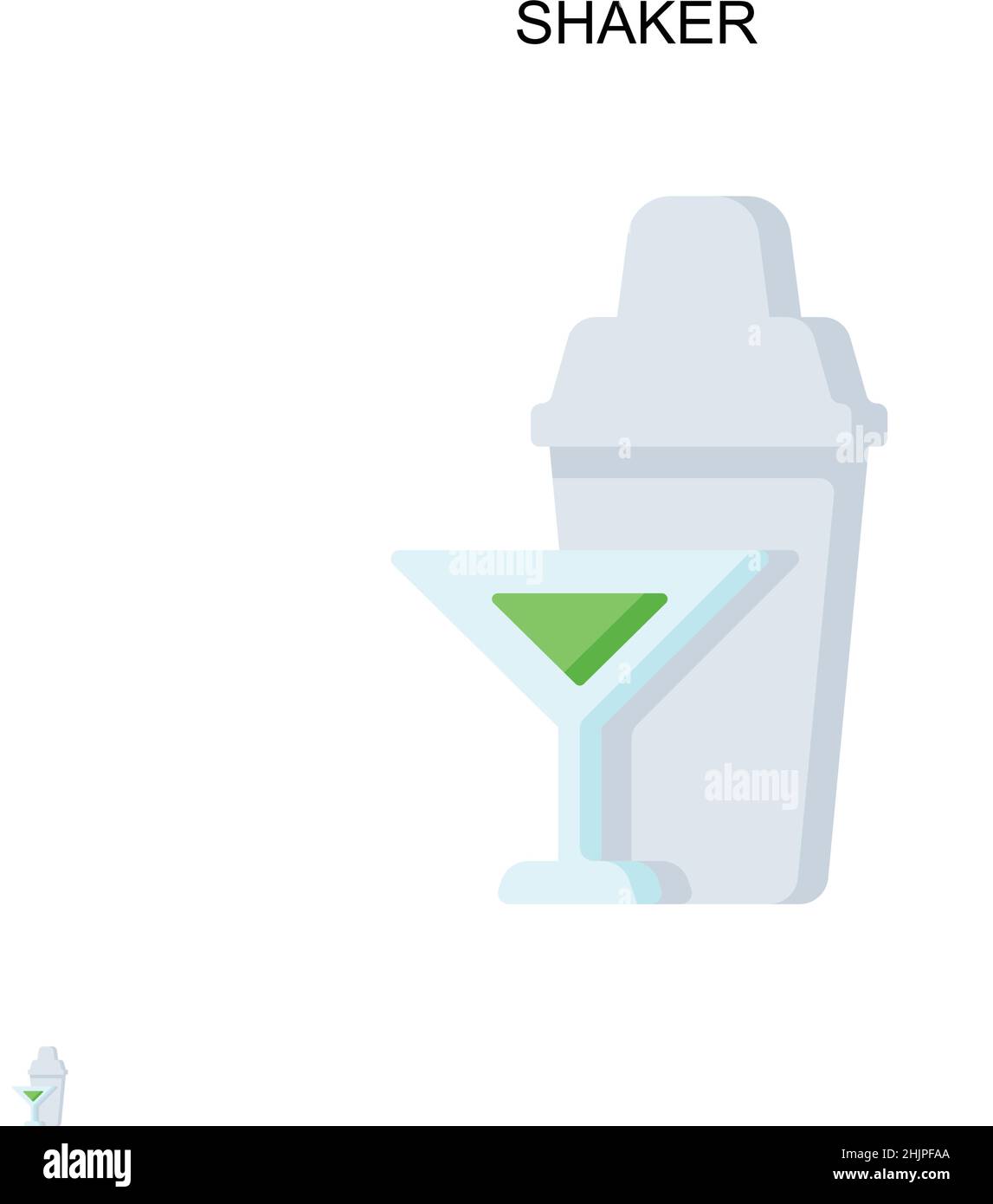 Shaker Simple Vector Icon Illustration Symbol Design Template For Web