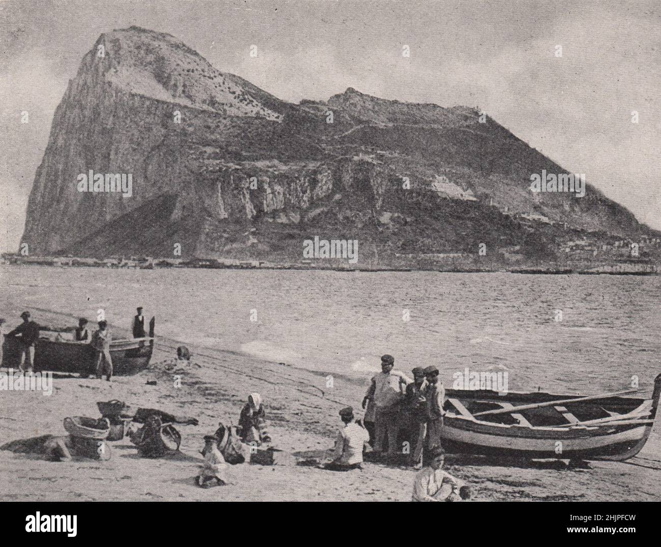 From the Spanish shore: Gibraltar, sentinel of the Mediterranean. Spain ...