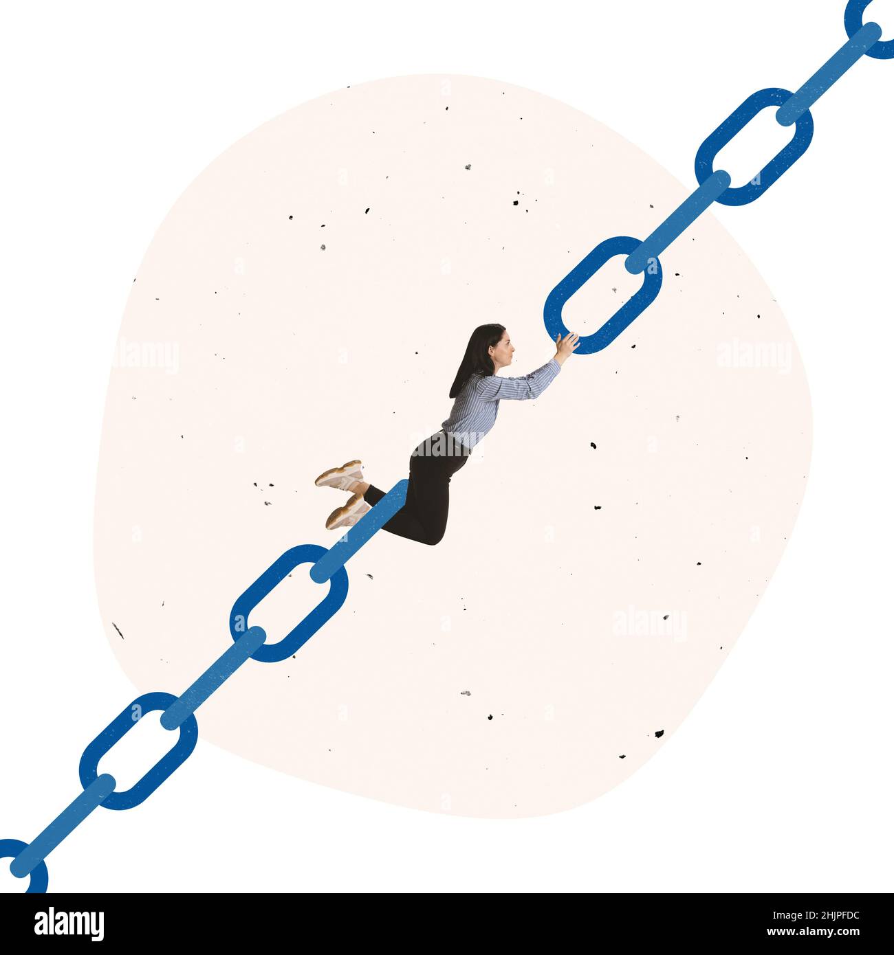 Creative design. Contemporary art collage. Offfice manage ...