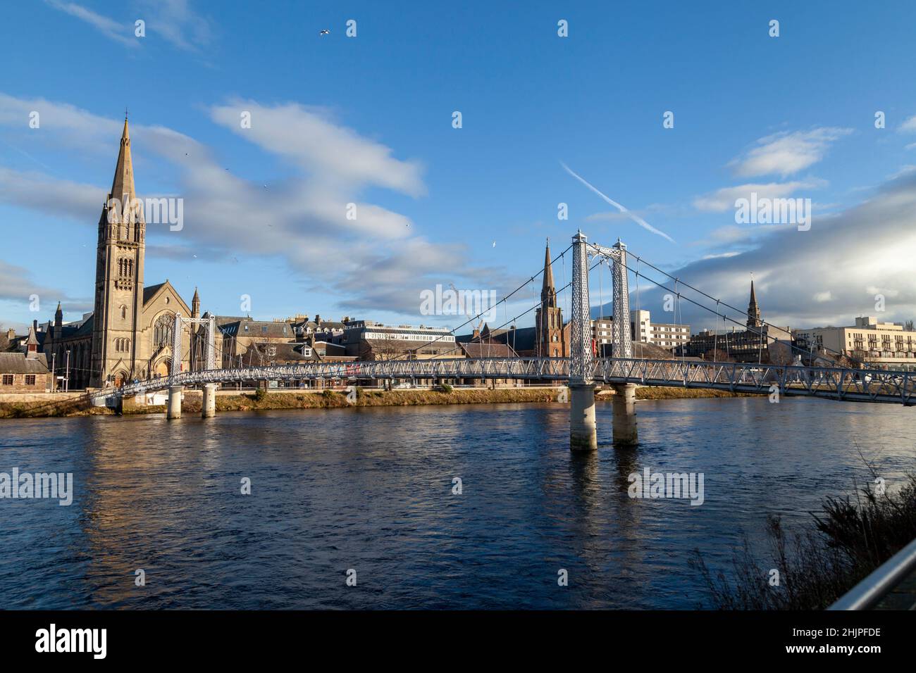Greig Street Bridge a footbridge over the River Ness locally known as ...