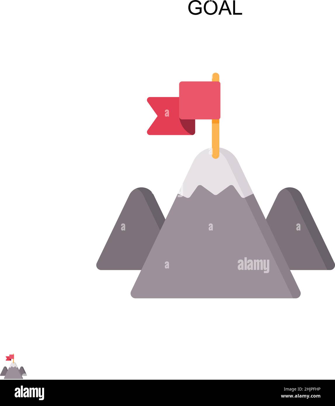 Goal Simple vector icon. Illustration symbol design template for web ...