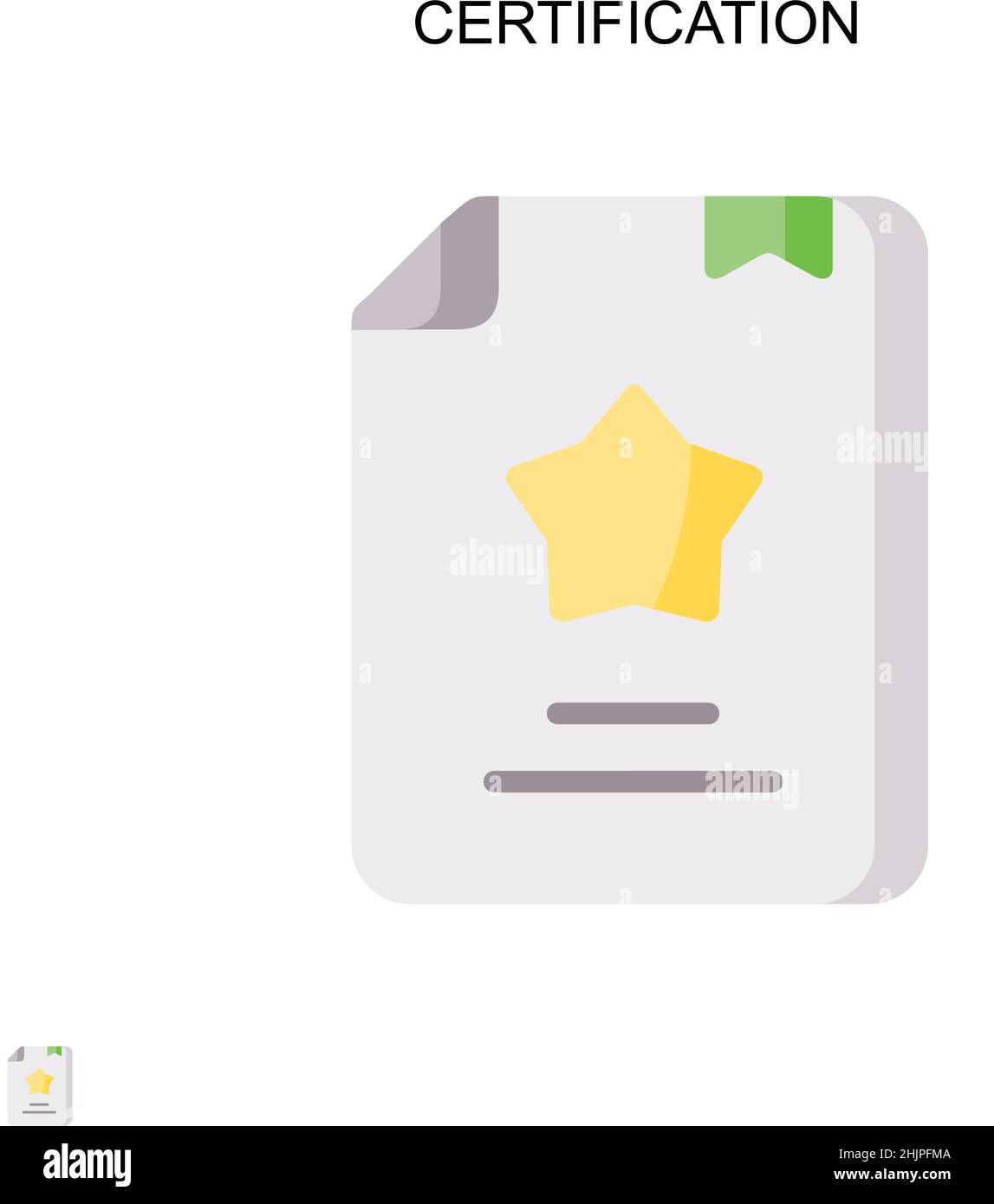 Certification Simple vector icon. Illustration symbol design template ...