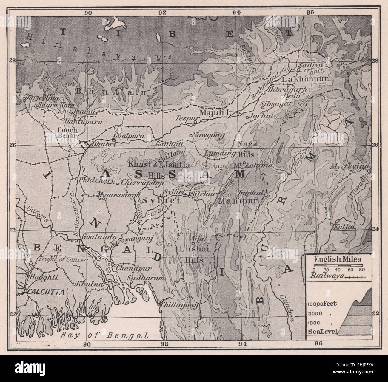 The Mountainous province of Assam: A backwater of Bengal. India (1923 ...
