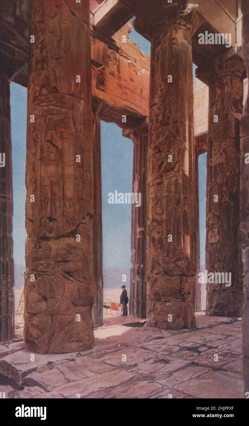 Though scarred and Weather-worn the Western columns of the Parthenon ...