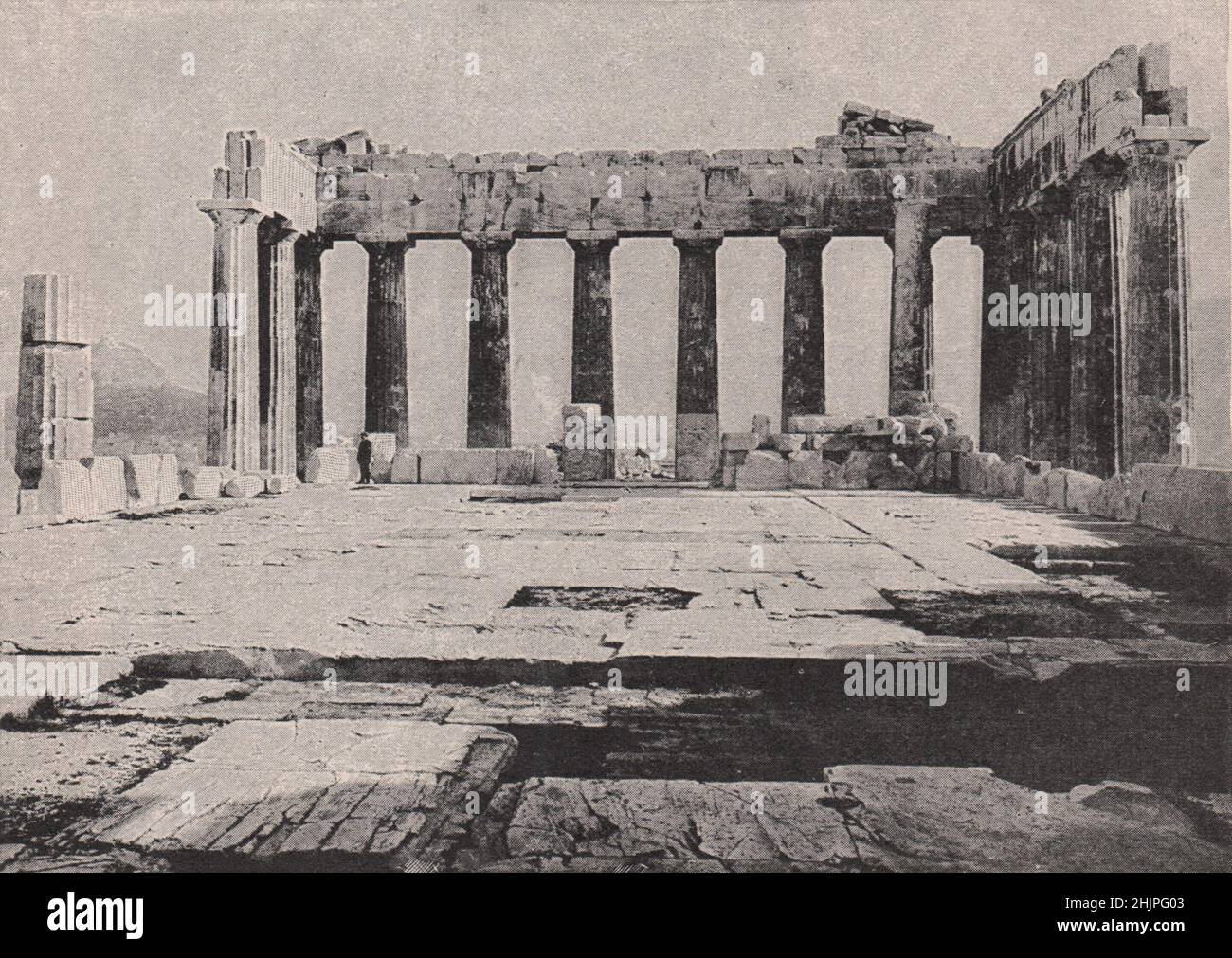 Within the shattered colonnade of the Parthenon. Greece. Athens (1923 ...