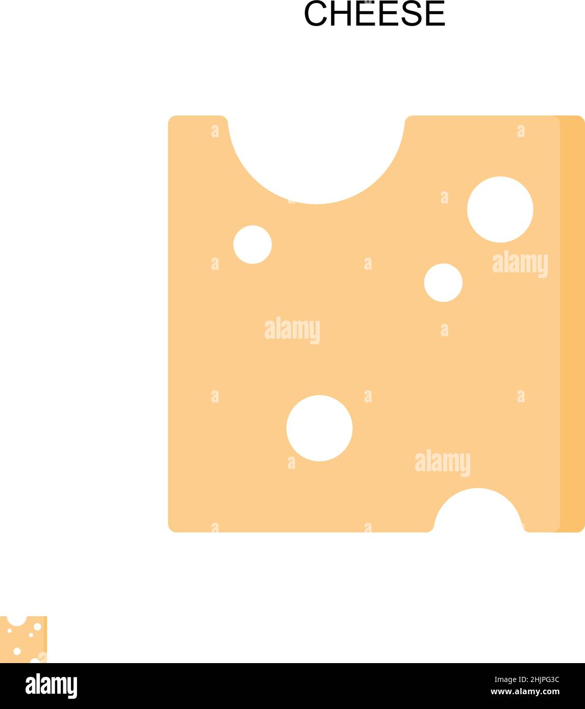 Cheese Simple vector icon. Illustration symbol design template for web ...