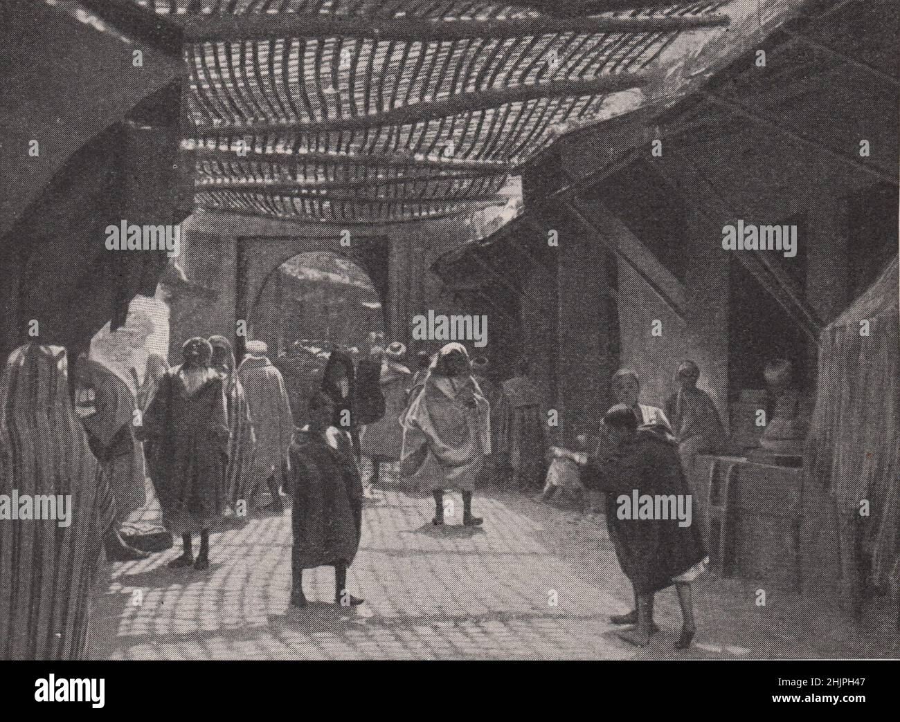 How the Merchants of Fez are protected from the Sun. Morocco. Barbary ...