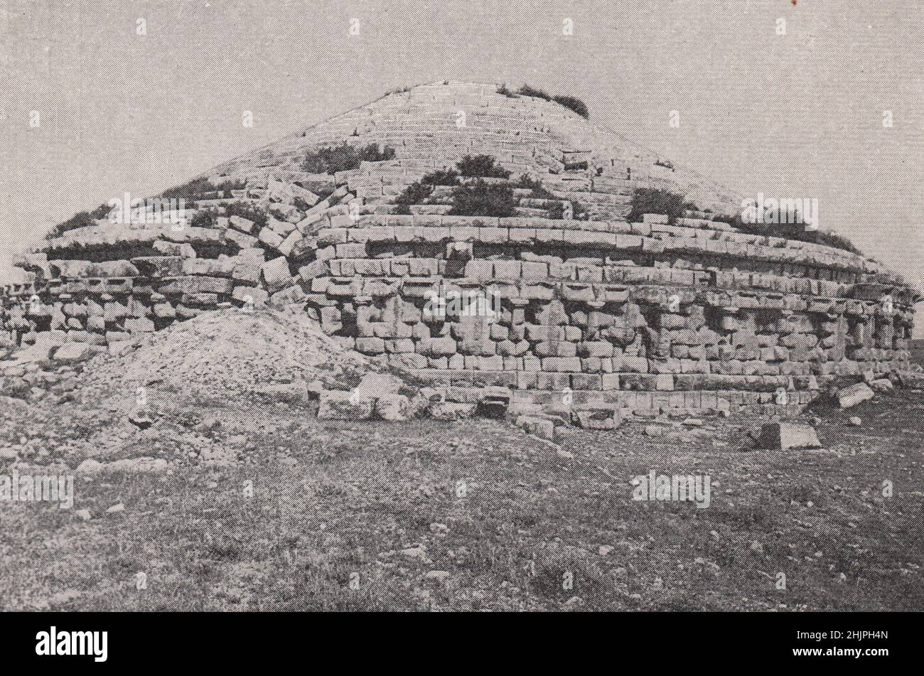 Massinissa's tomb of Tufa blocks ravaged by thieves and time. Algeria ...