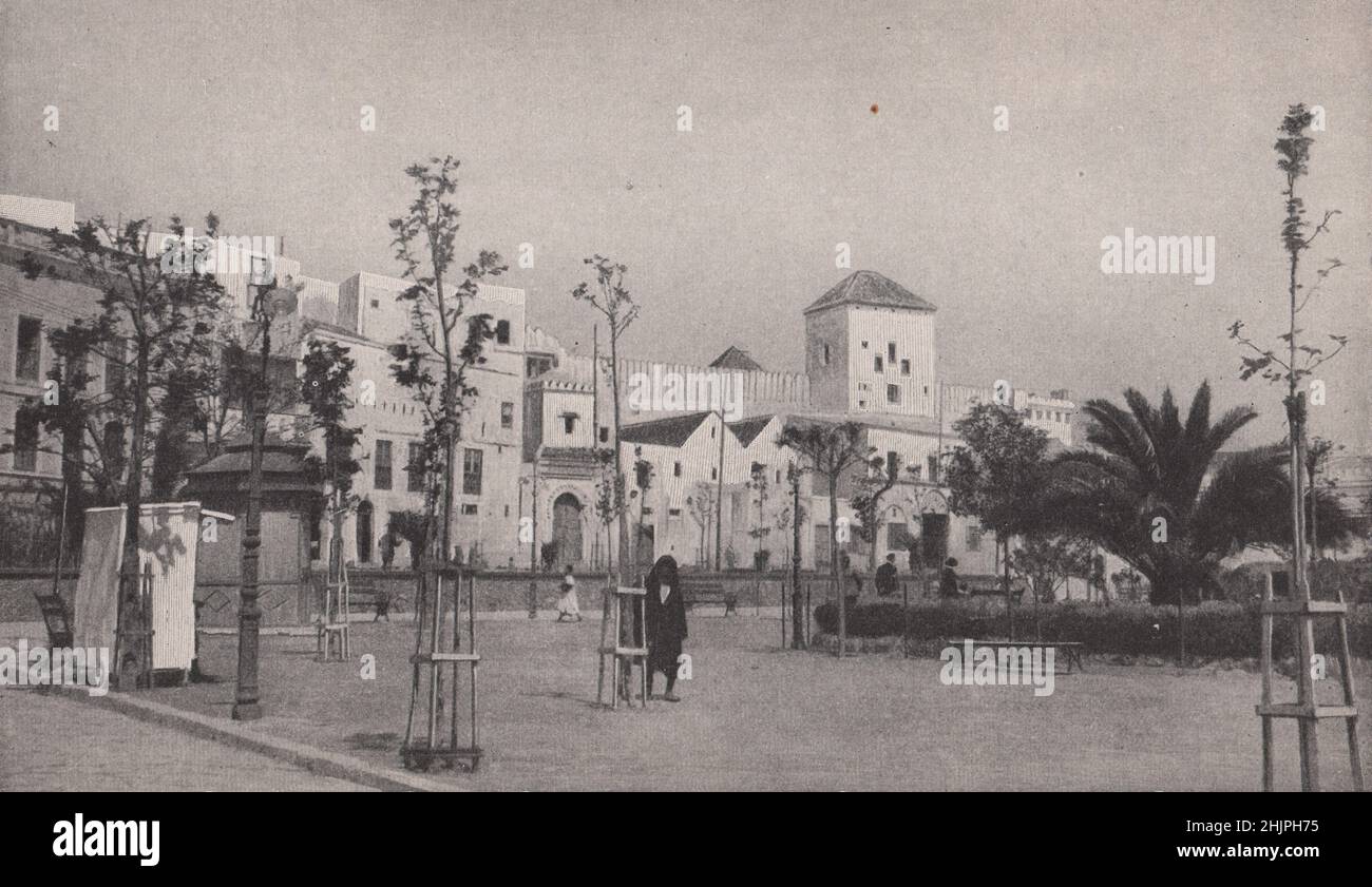 Spain reproduced in Africa: The Plaza de Espana in Tetuan. Morocco ...