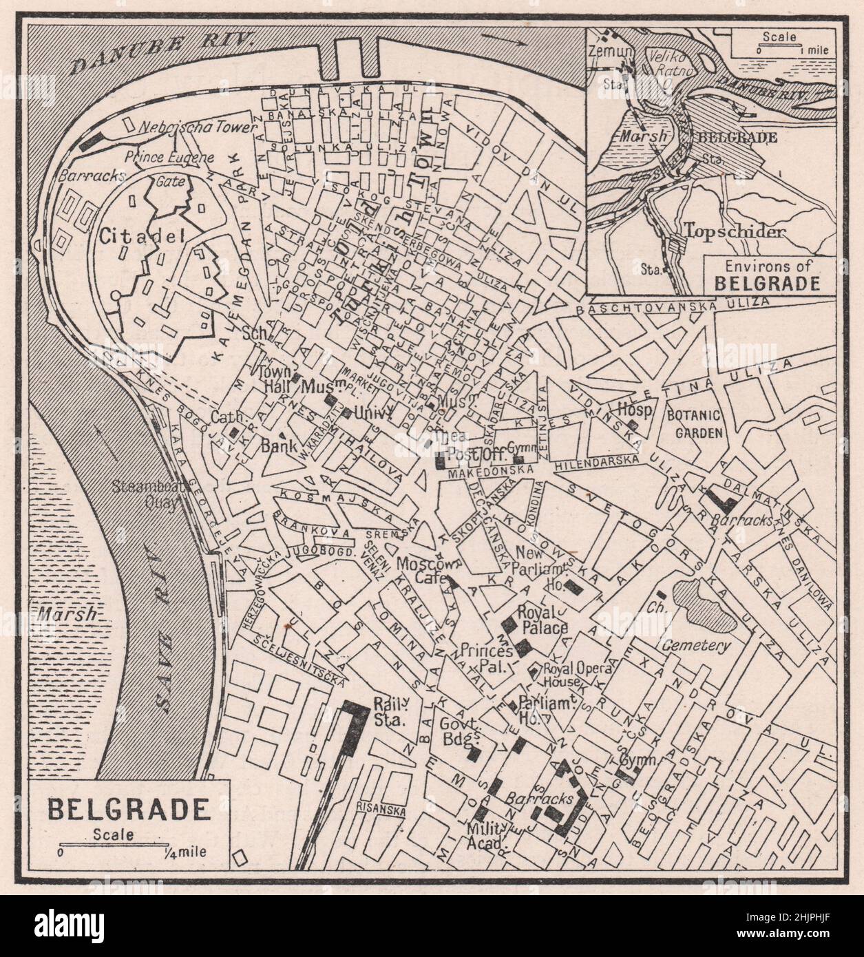 Vintage Belgrade Map High Resolution Stock Photography and Images - Alamy
