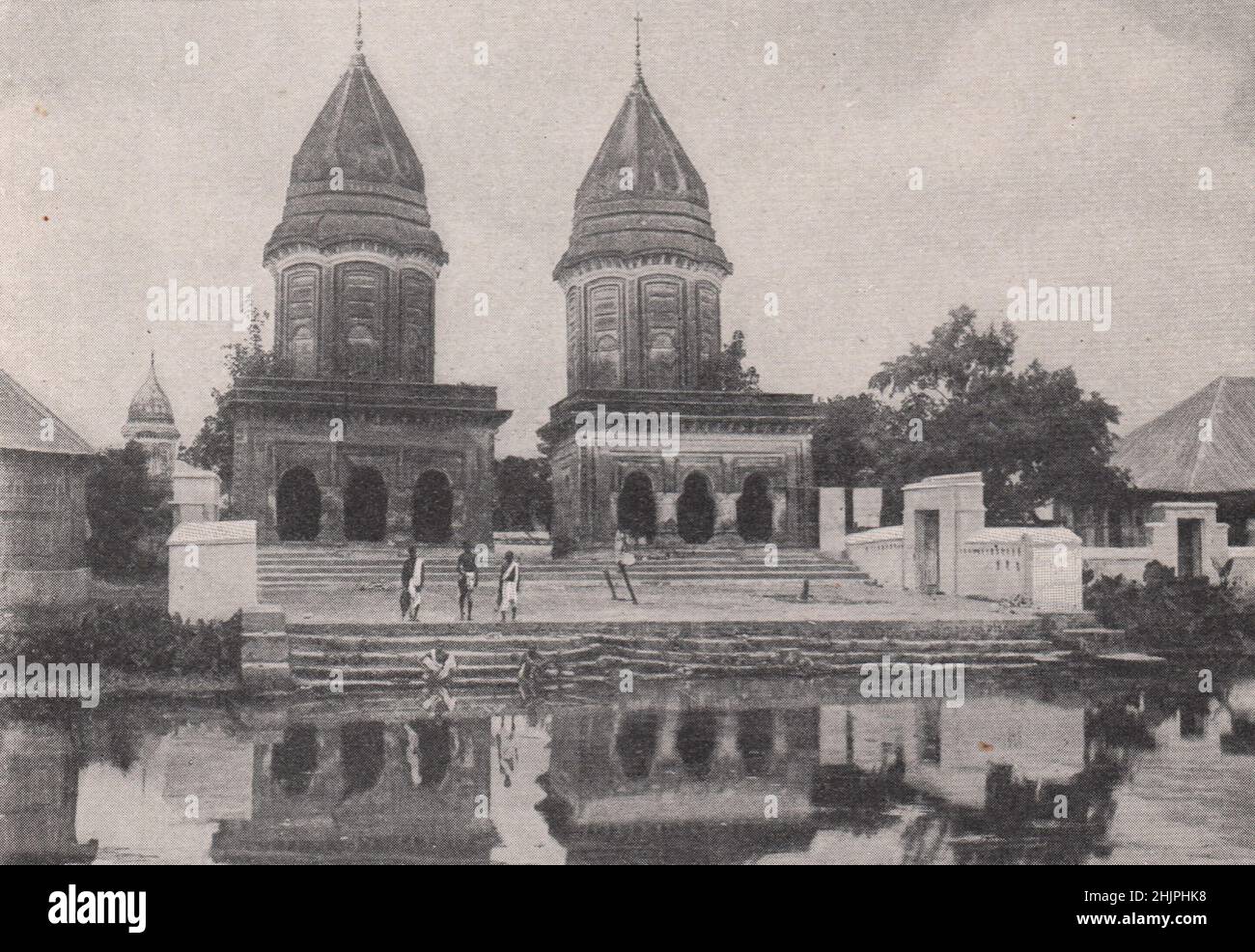 Crumbling temples of Nasirabad by the Brahmaputra. India (1923 Stock ...
