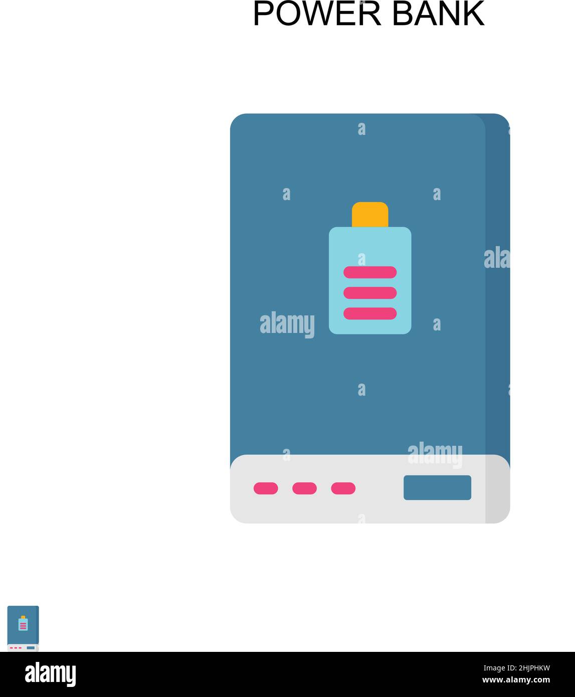 Power bank Simple vector icon. Illustration symbol design template for ...