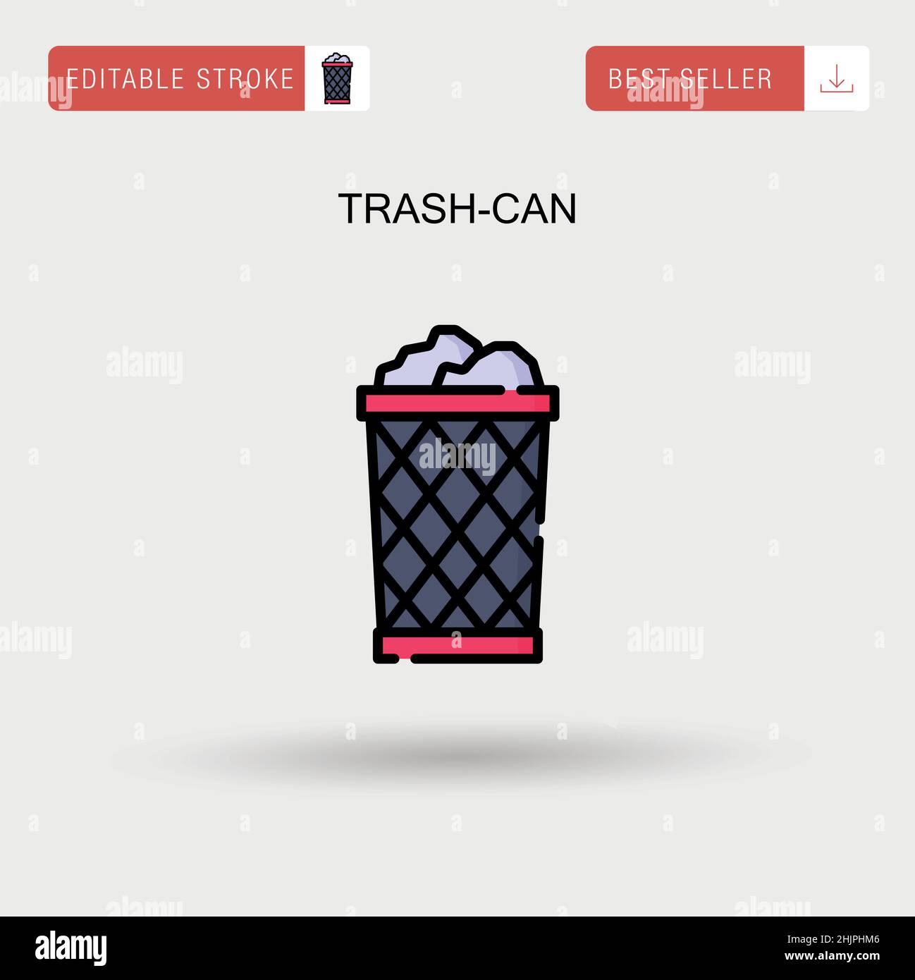 Trash-can Simple vector icon Stock Vector Image & Art - Alamy