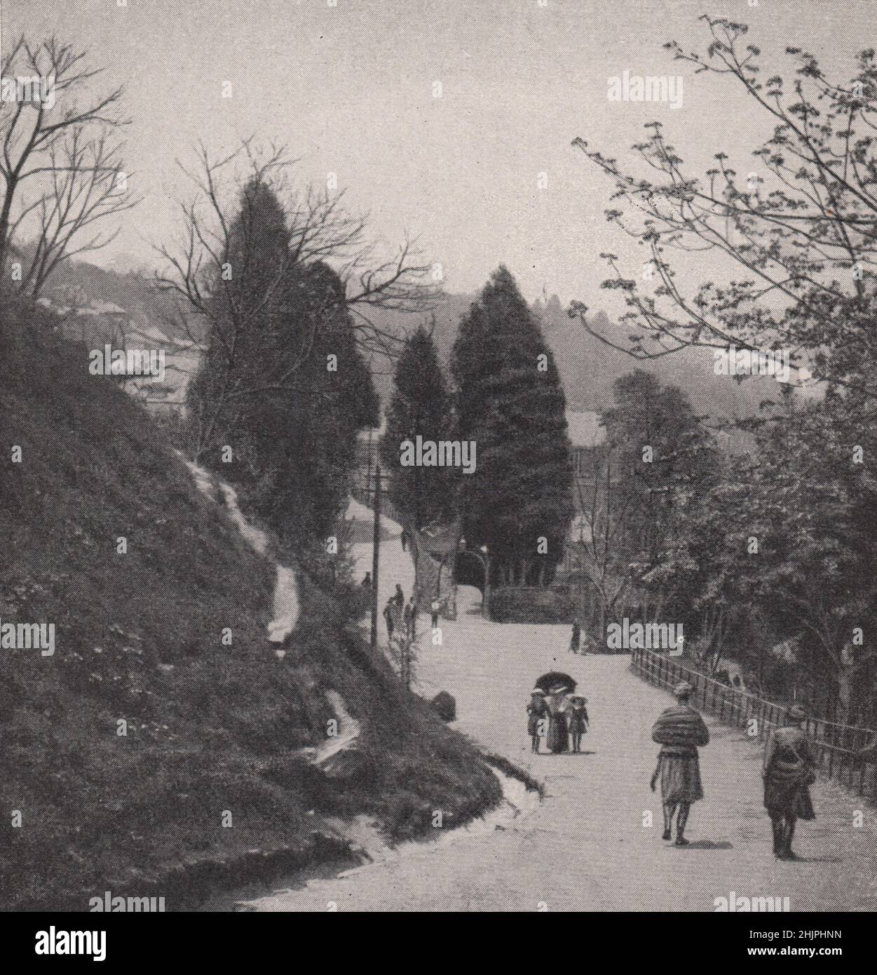 The Mall in a famous hill sanatorium of Bengal. India (1923 Stock Photo ...
