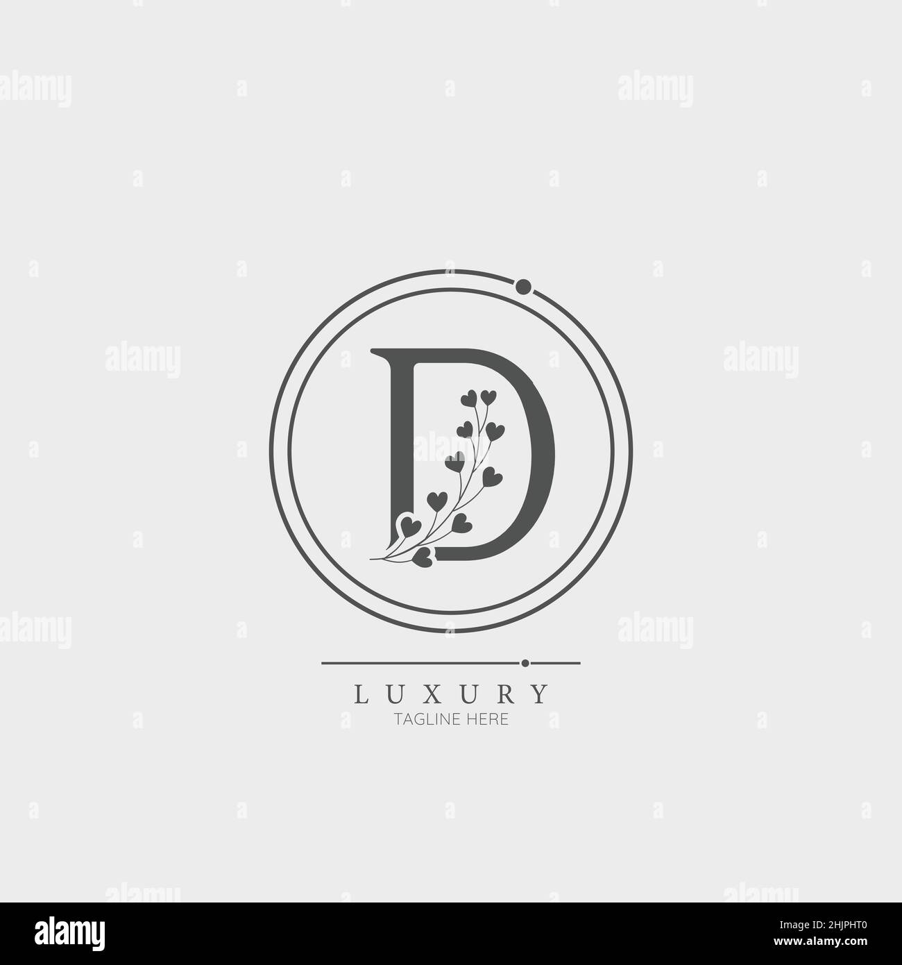 Floral font letter d Black and White Stock Photos & Images - Alamy