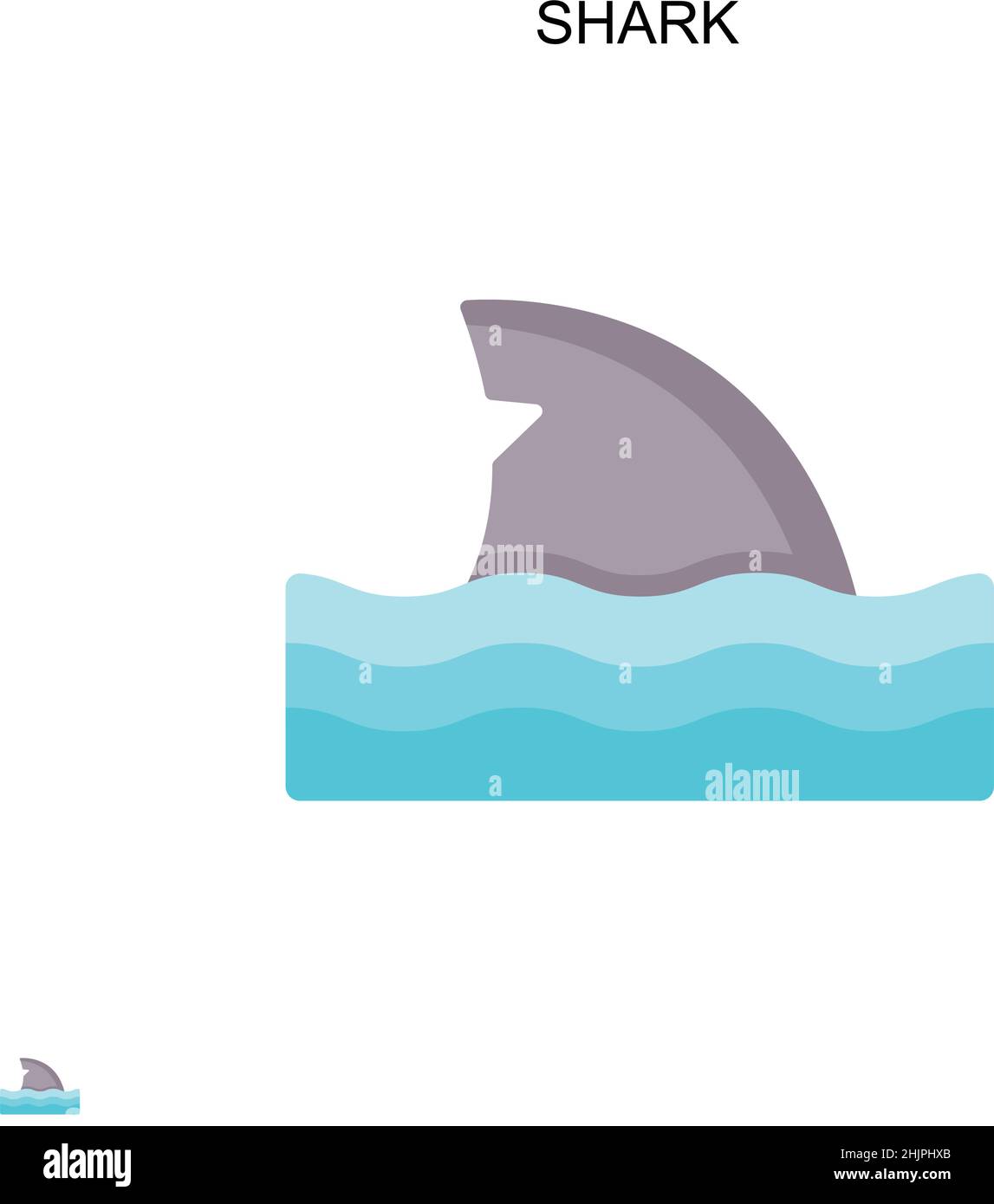 Shark Simple vector icon. Illustration symbol design template for web ...