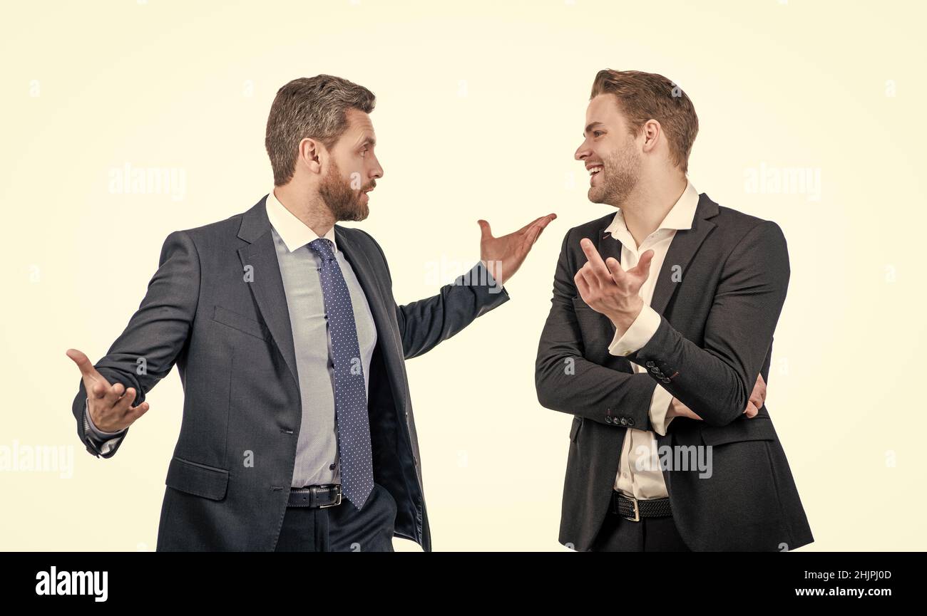 live communication. colleagues have discussing business. businessmen ...