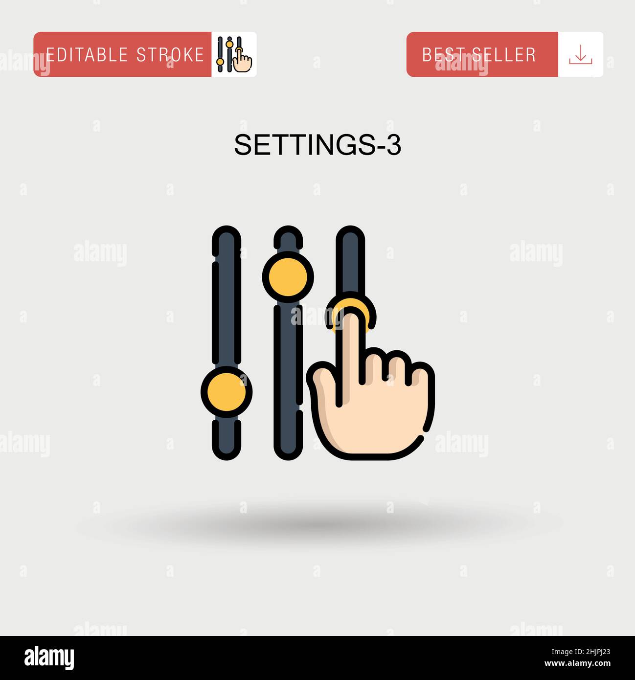 3d object settings icon Stock Vector Images - Alamy