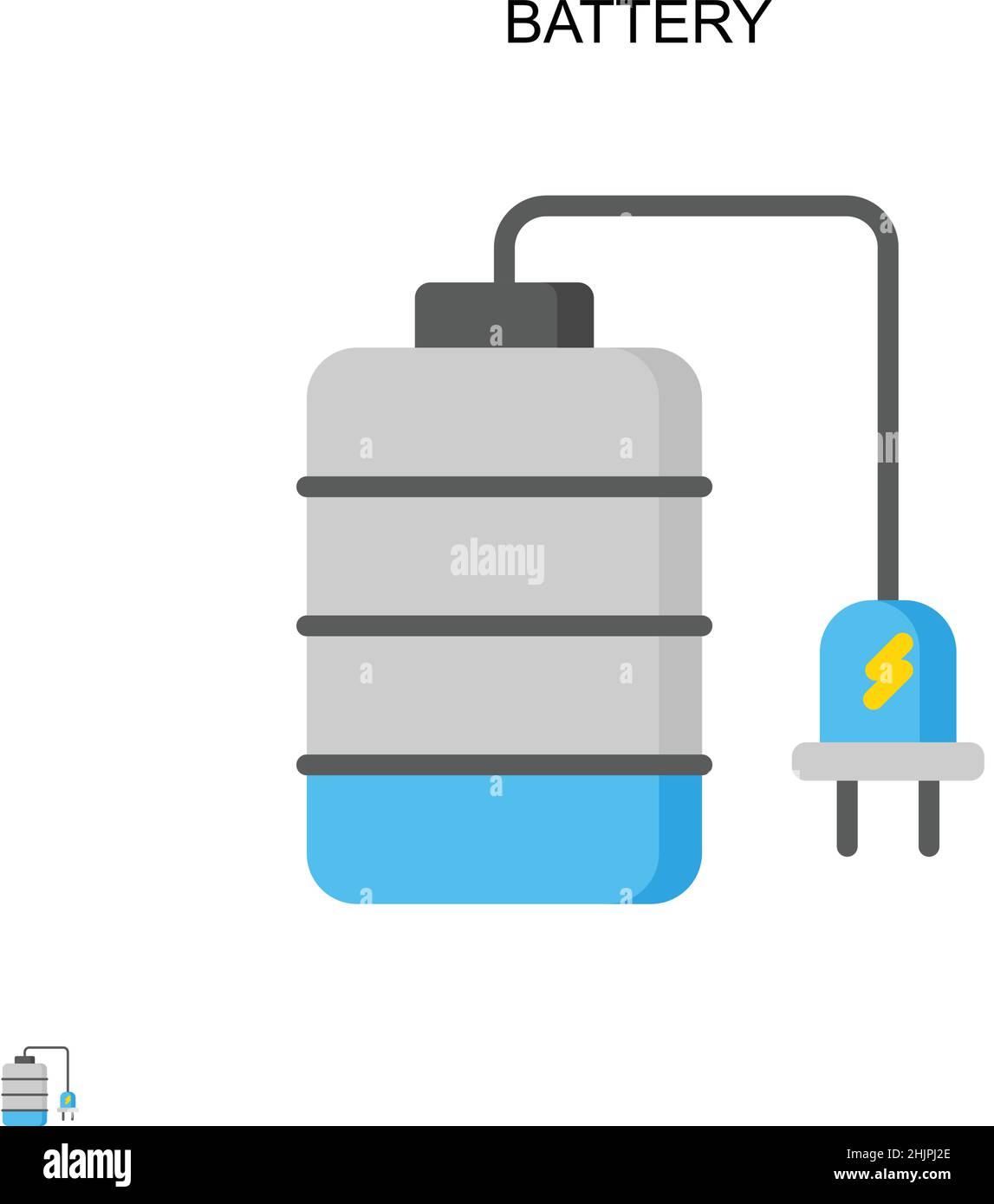 Battery Simple vector icon. Illustration symbol design template for web ...