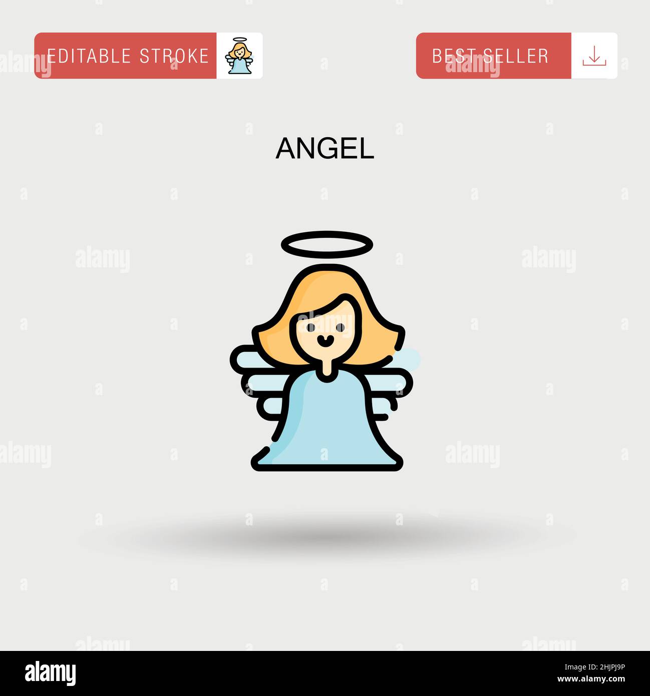 Pair angel wings icon cartoon Stock Vector Images - Alamy
