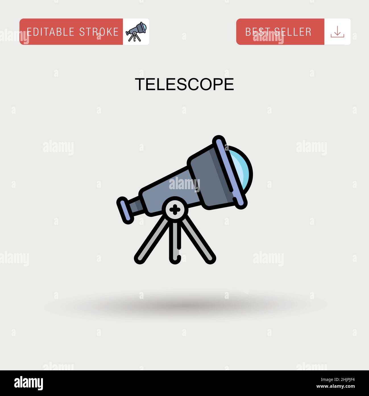 Telescope Simple vector icon Stock Vector Image & Art - Alamy