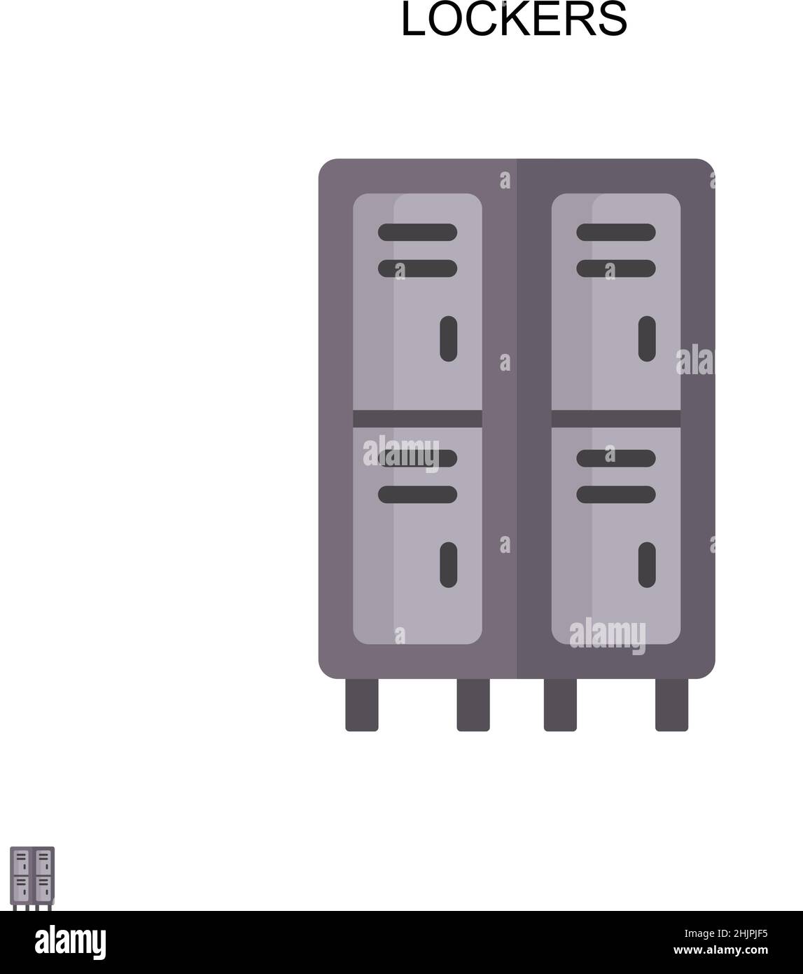 Lockers Simple vector icon. Illustration symbol design template for web ...