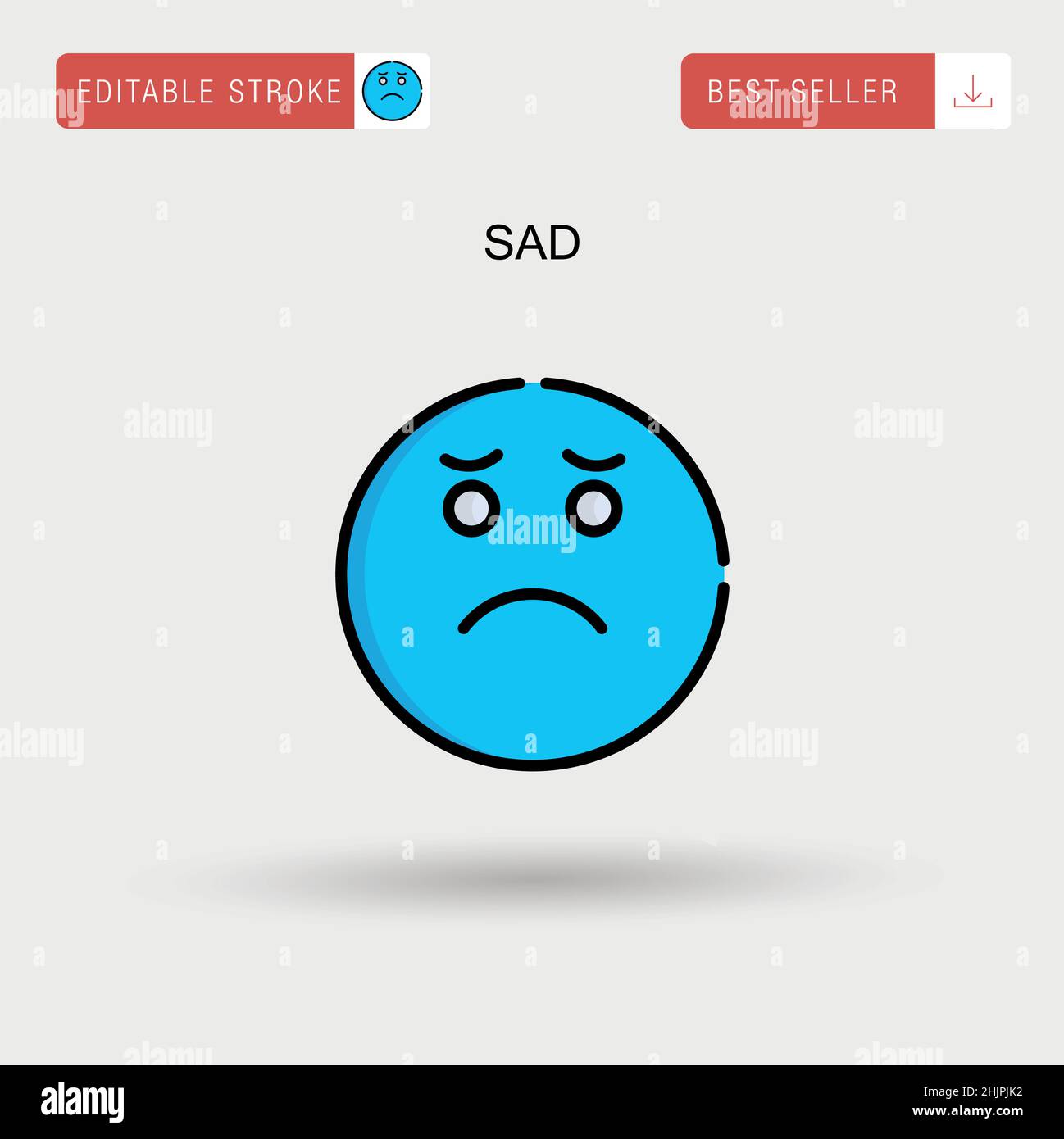 Sad Simple vector icon Stock Vector Image & Art - Alamy