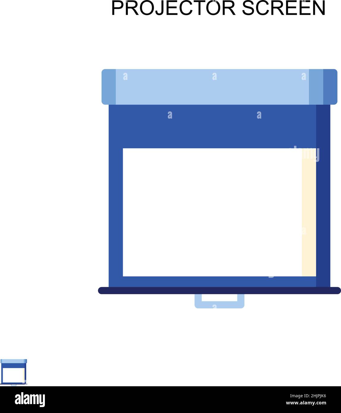 Projector screen Simple vector icon. Illustration symbol design ...