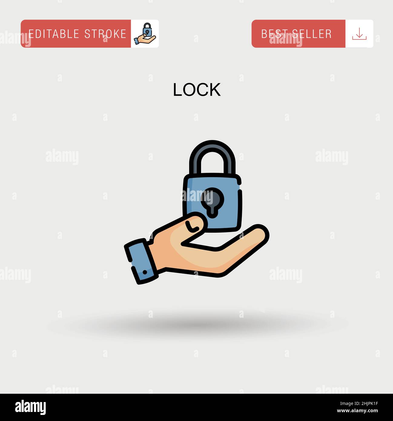 Secure door lock Stock Vector Images - Alamy
