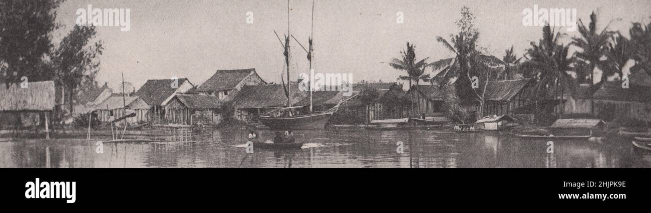 On a channel in the rejang Delta: Fishing village that has become a ...