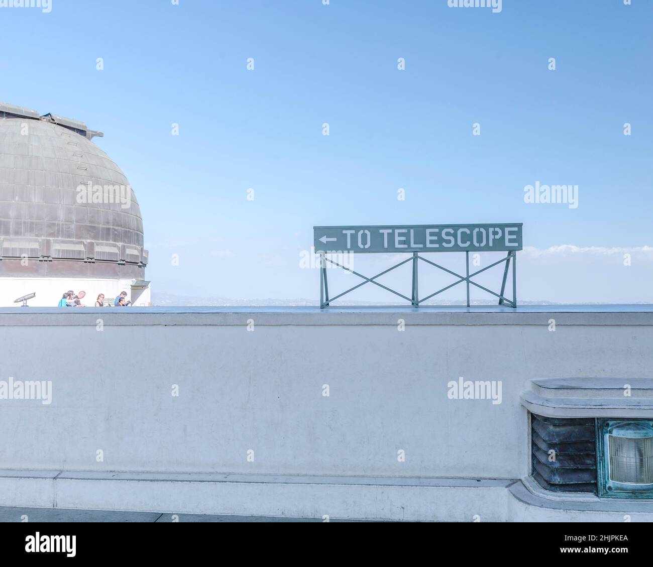 Los Angeles, CA, USA - January 16, 2016: Telescope Sign at the Griffith ...