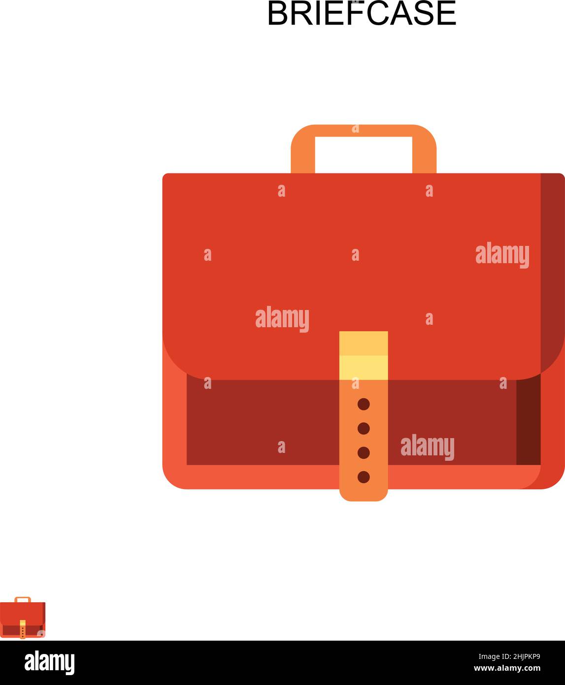 Briefcase Simple vector icon. Illustration symbol design template for web mobile UI element ...