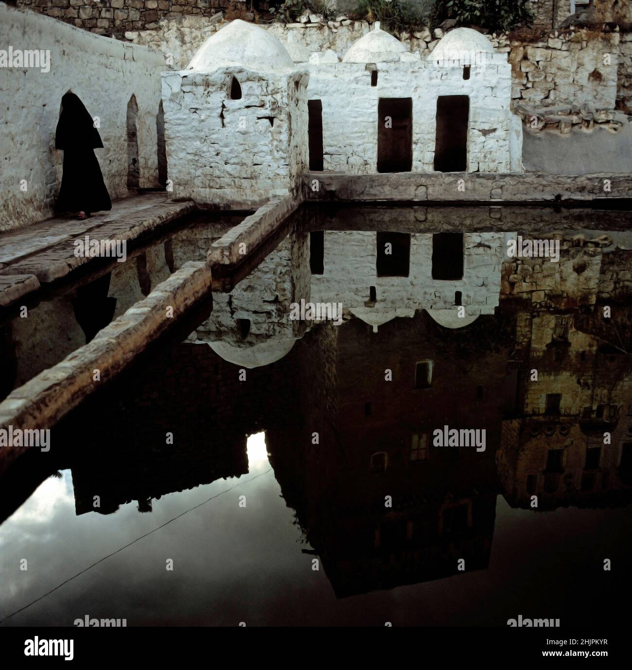 Place for a ceremonial act of washing parts of the body. Mosque, Jibla ...