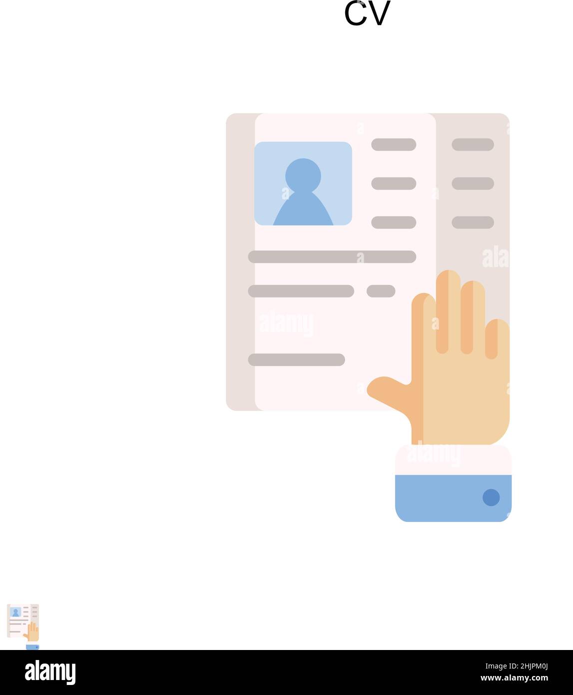 CV Simple vector icon. Illustration symbol design template for web ...