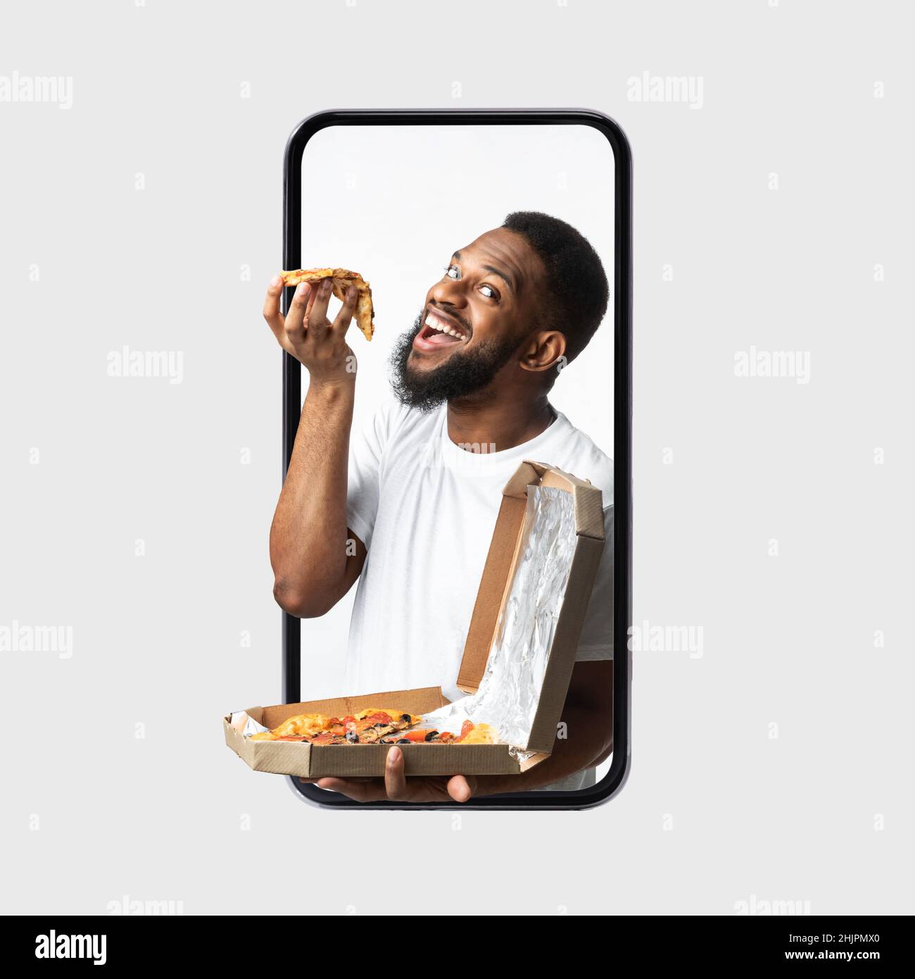 Phone junk food hi-res stock photography and images - Alamy