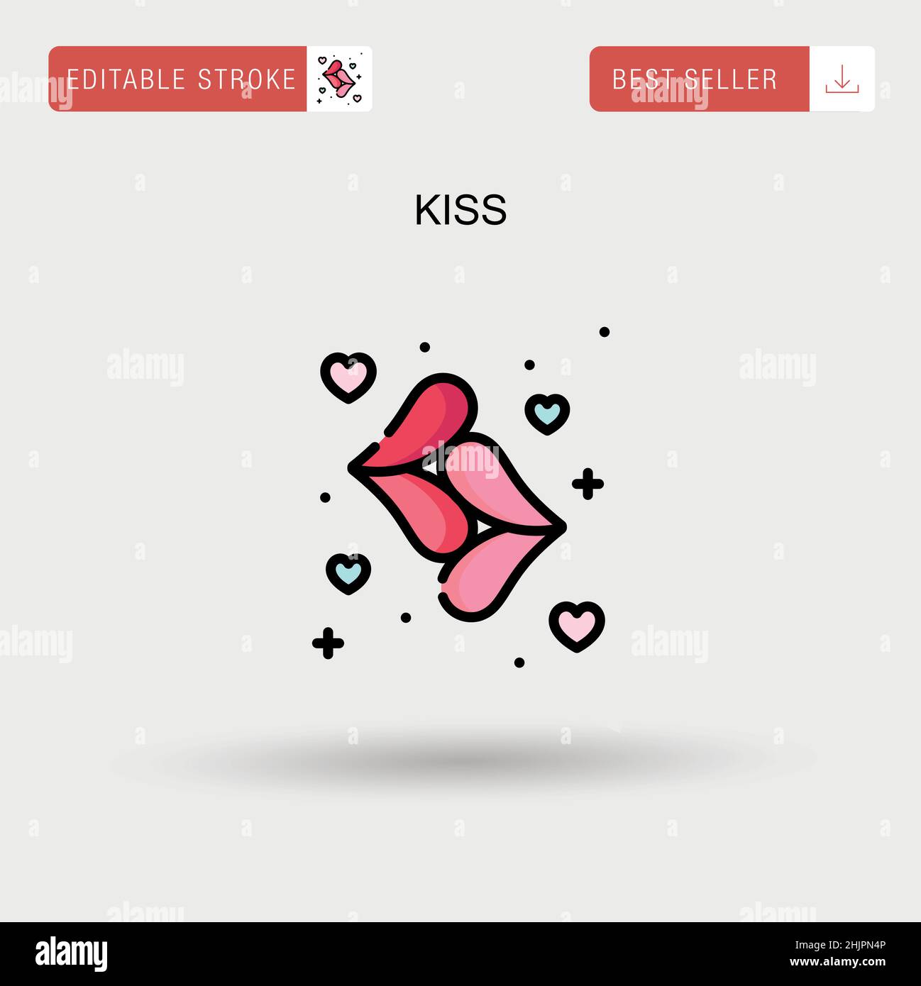 Woman kissing an icon Stock Vector Images - Alamy