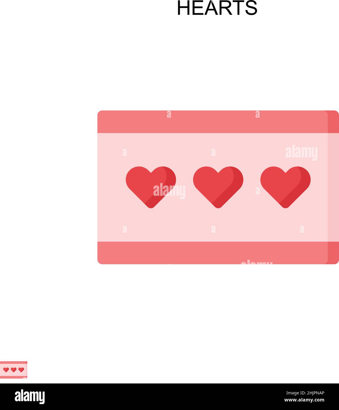 Hearts Simple vector icon. Illustration symbol design template for web ...
