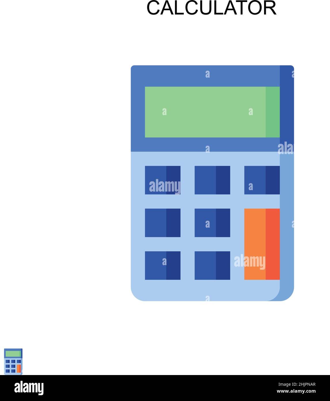 Calculator Simple vector icon. Illustration symbol design template for ...