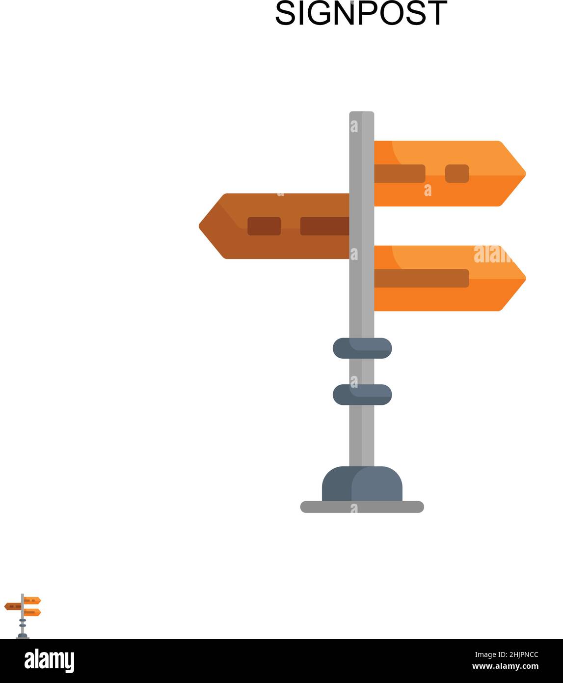 Signpost Simple vector icon. Illustration symbol design template for ...