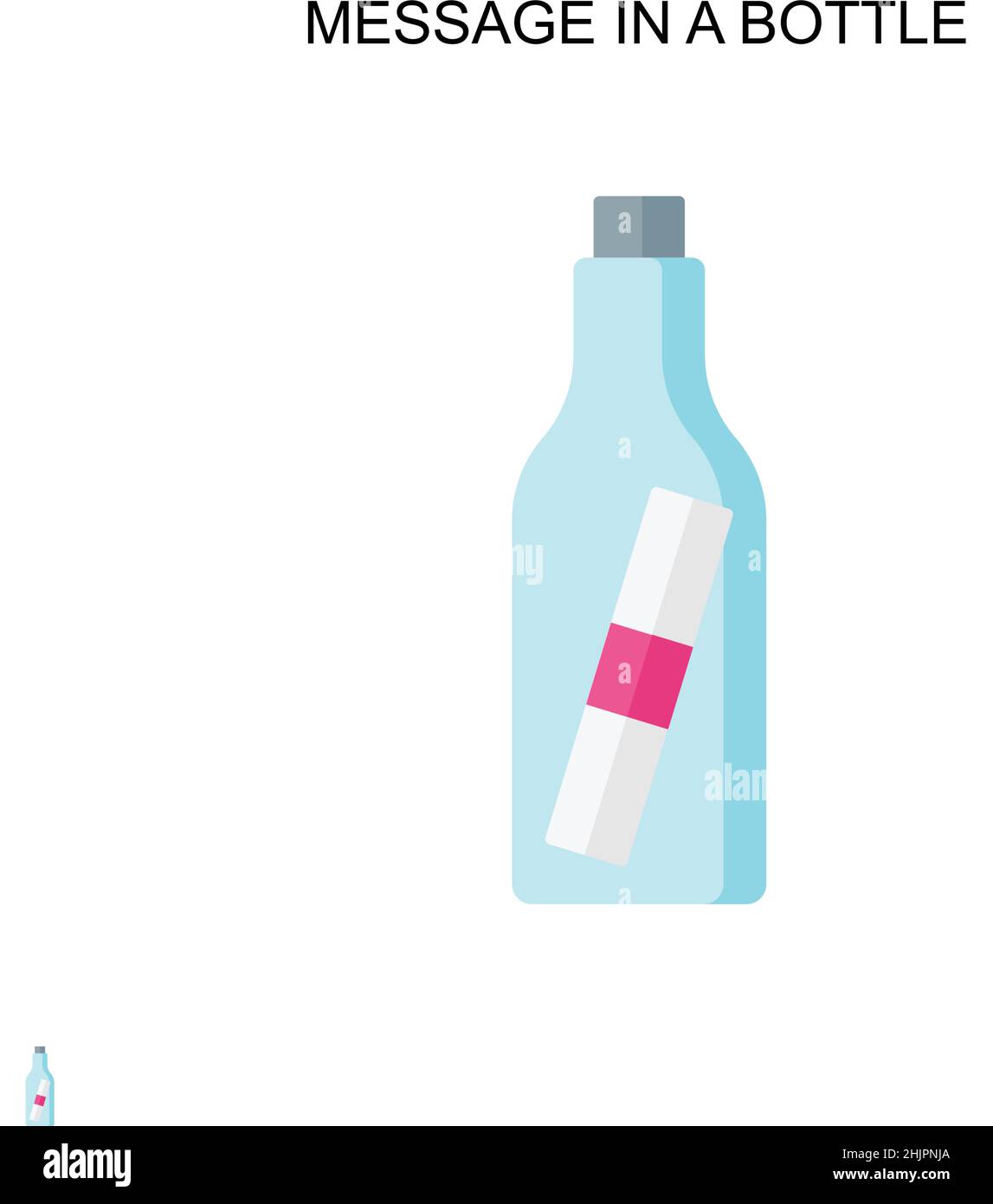 Bottle letter in sea water Stock Vector Images - Alamy