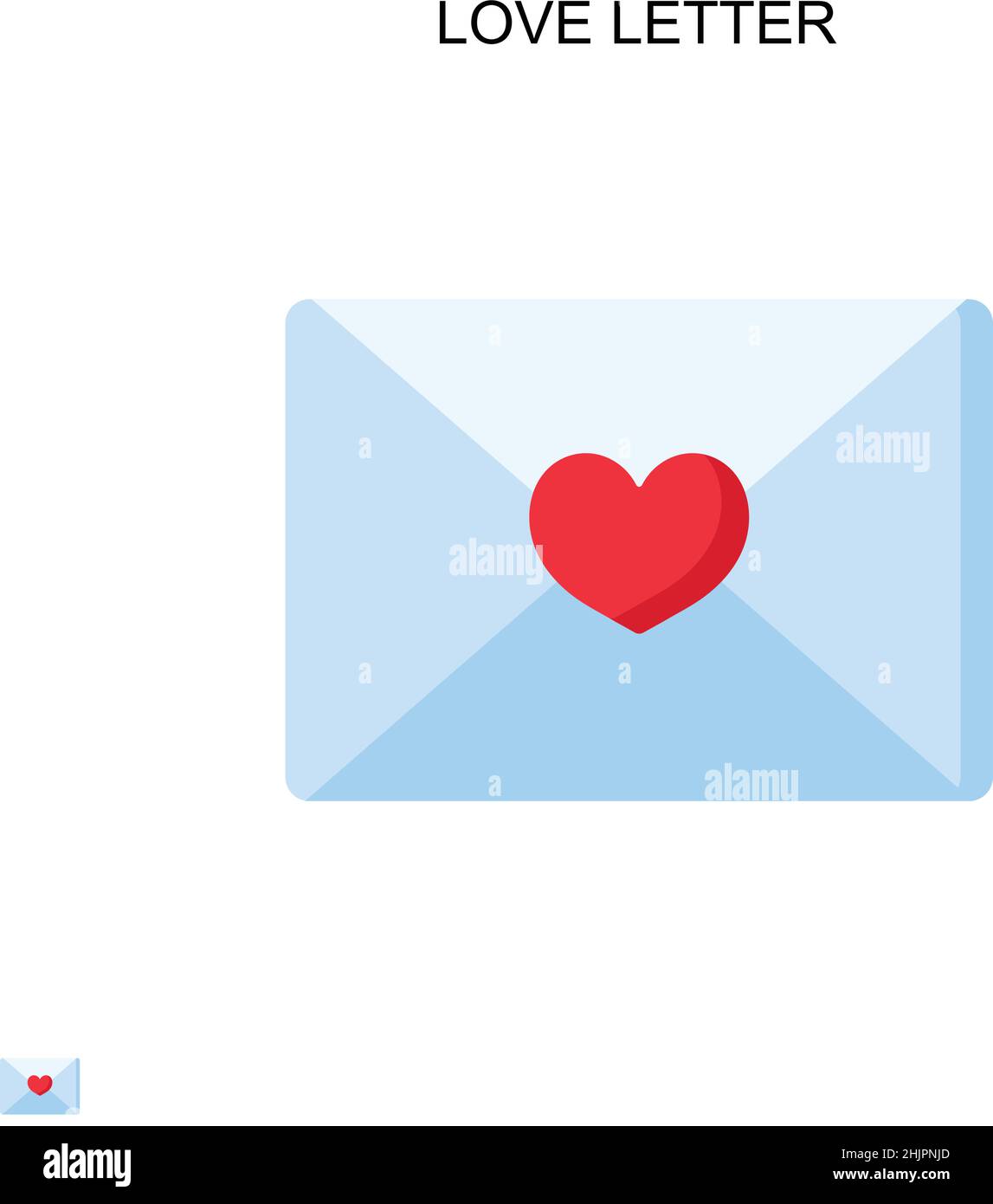 Love letter Simple vector icon. Illustration symbol design template for ...