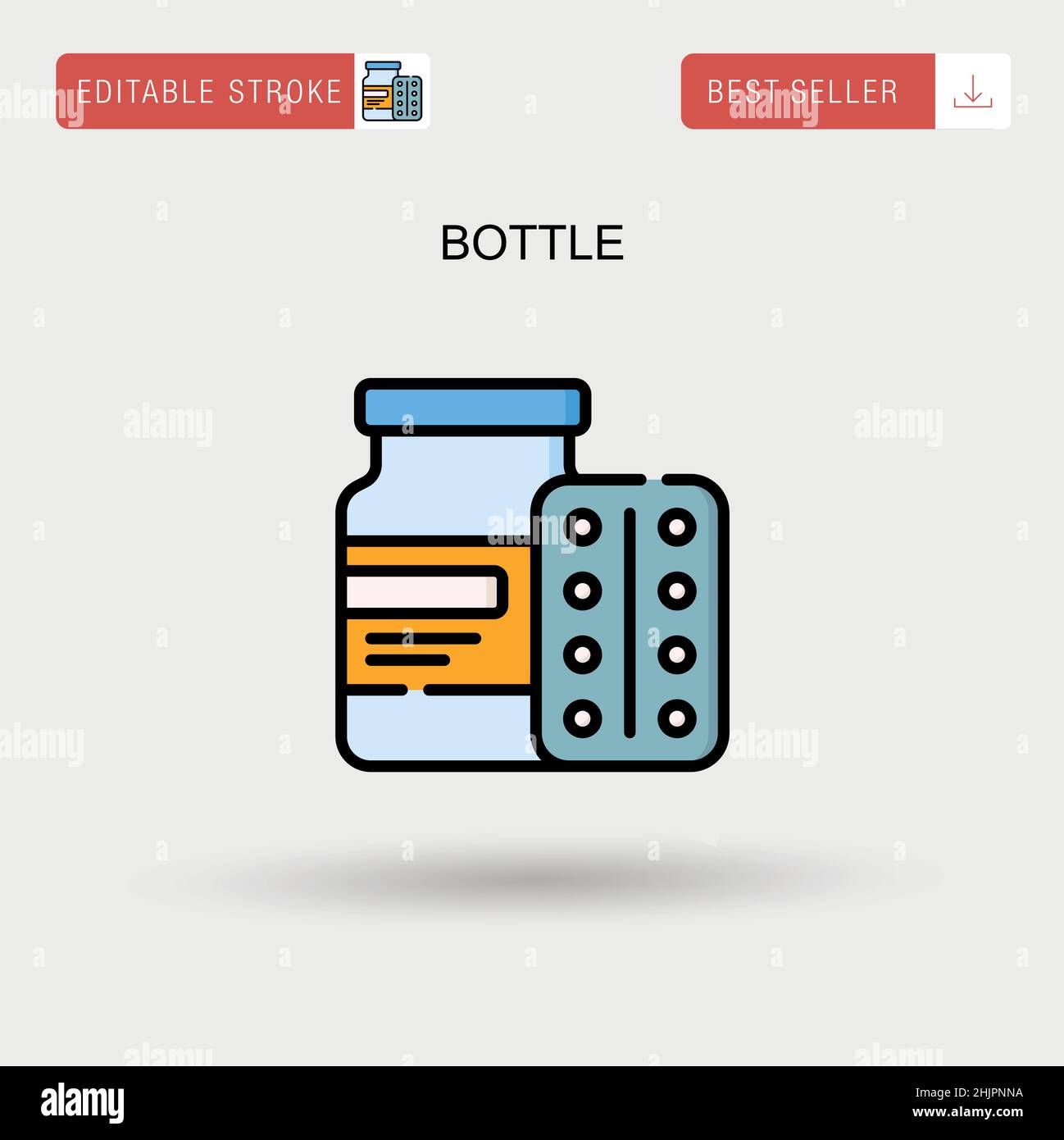 Bottle Simple vector icon Stock Vector Image & Art - Alamy