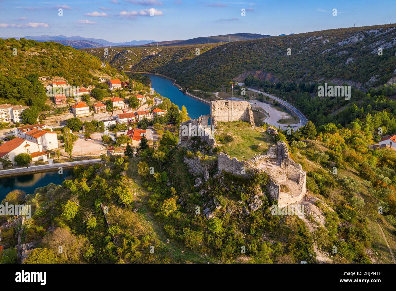 Aerial view estuary zrmanja hi-res stock photography and images - Alamy