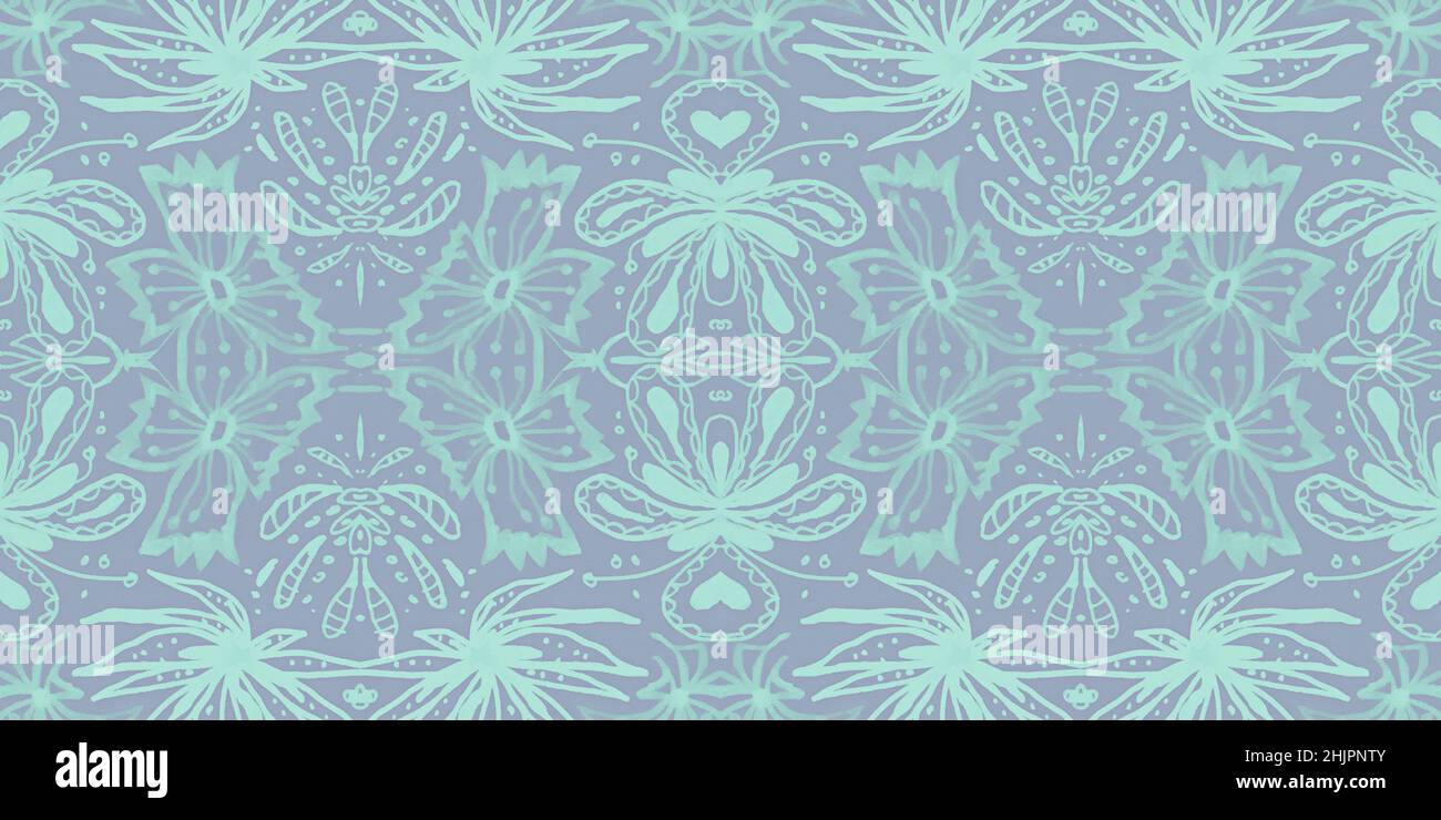 Hand drawn floral ethnic pattern. Seamless abstract batik print Stock ...