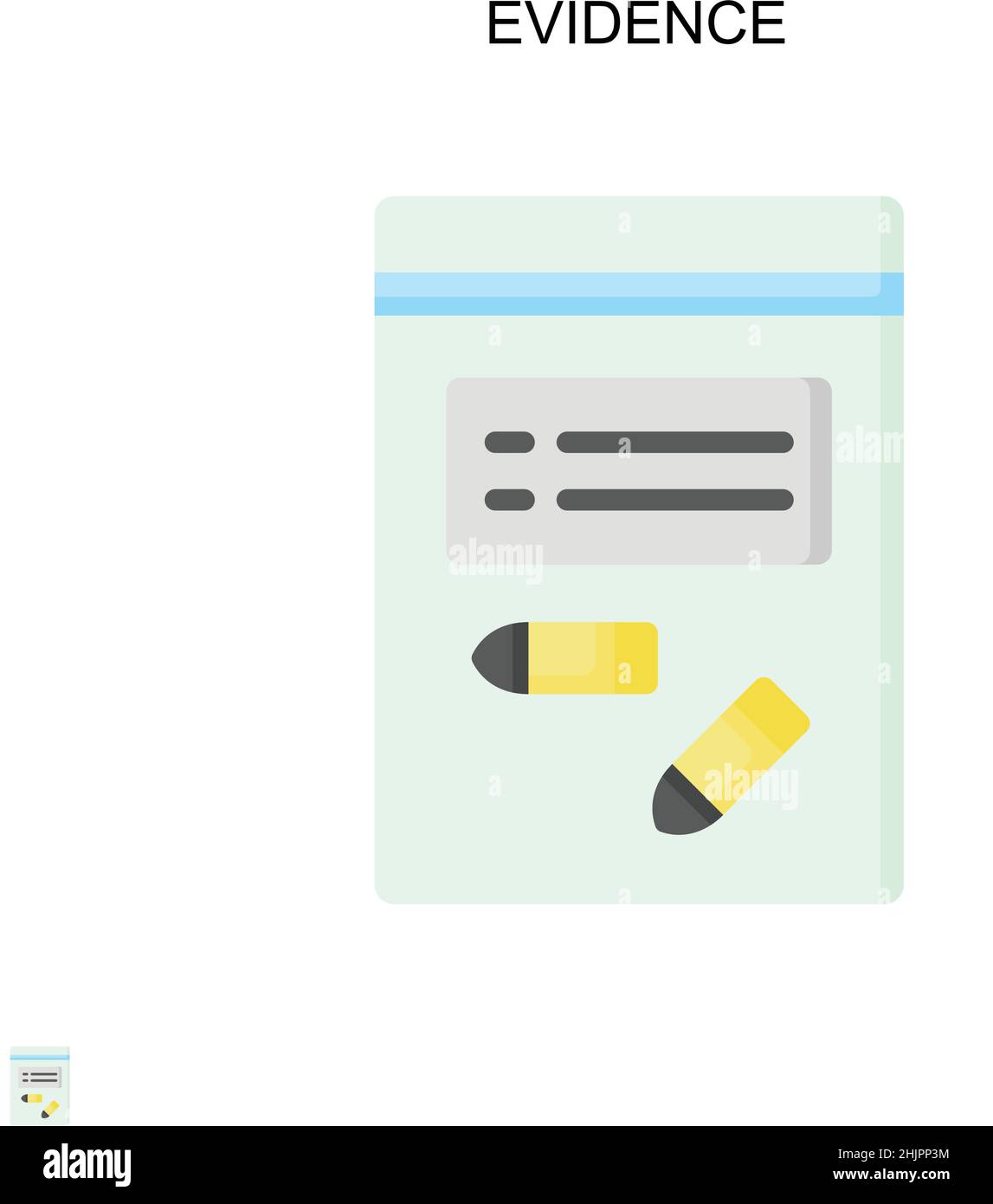 Evidence Simple vector icon. Illustration symbol design template for ...