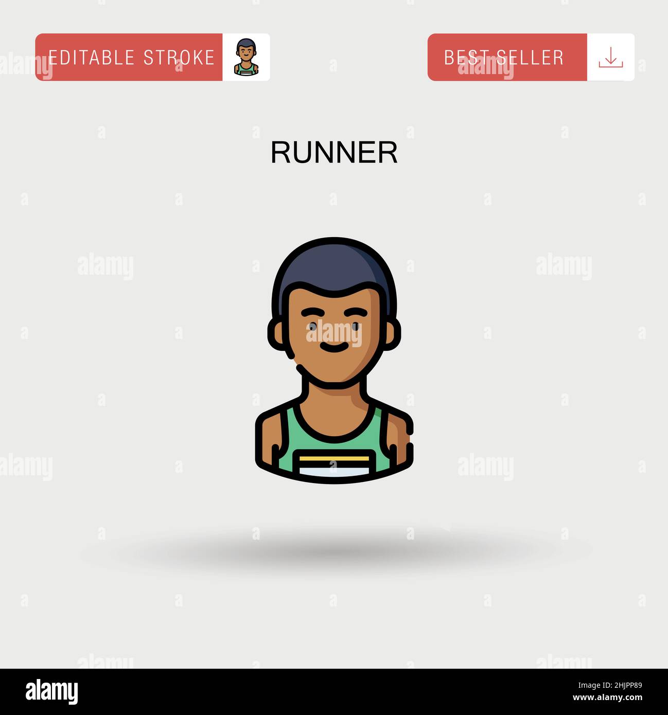 Runner Simple vector icon Stock Vector Image & Art - Alamy