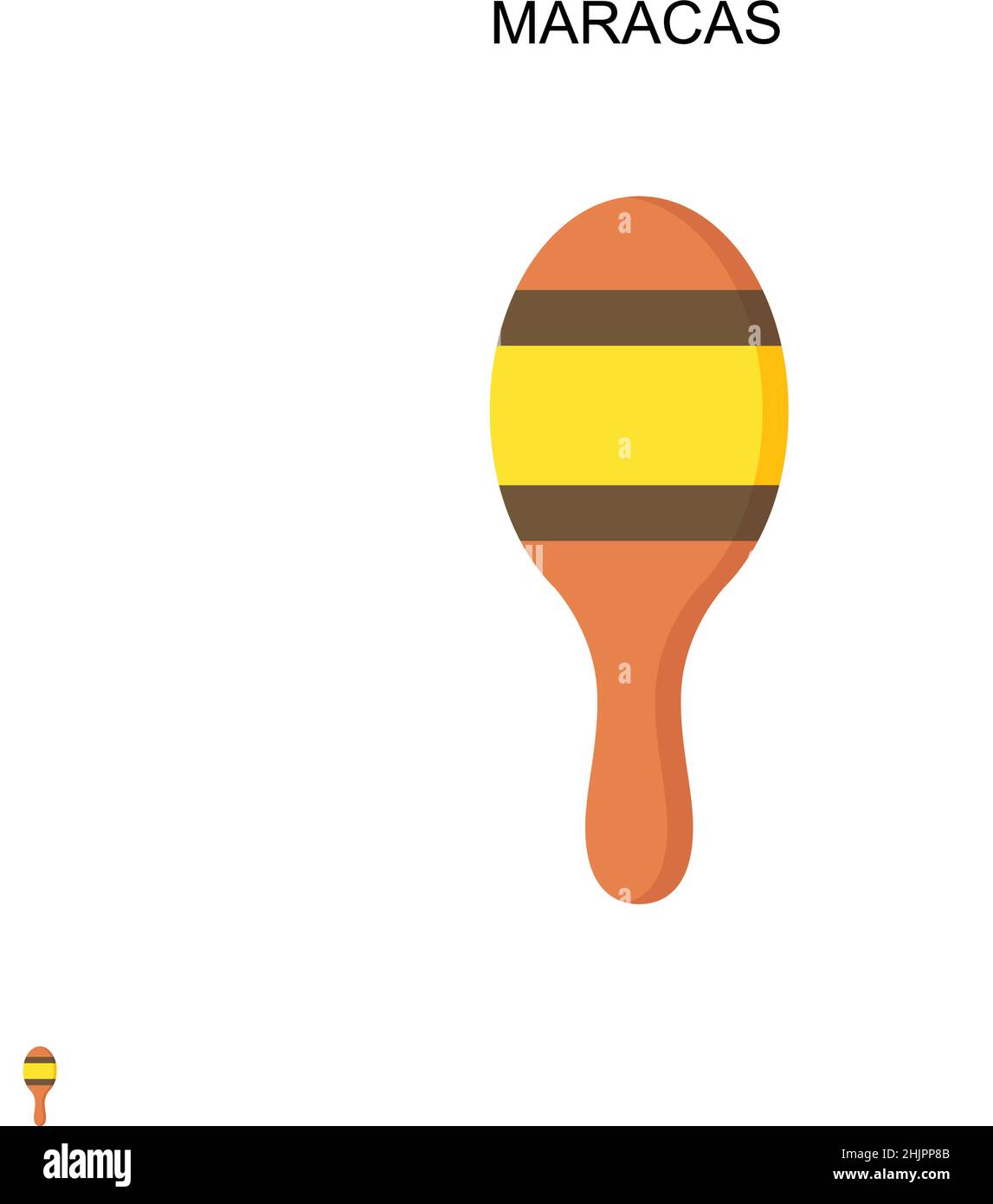 Maracas Simple vector icon. Illustration symbol design template for web ...