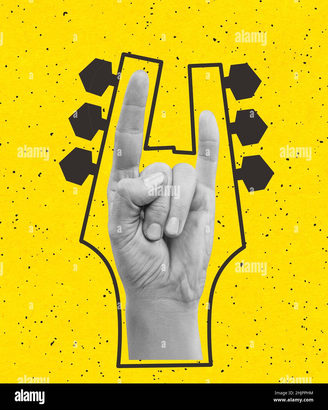 Contemporary art collage. Concept of music lifestyle, creativity ...